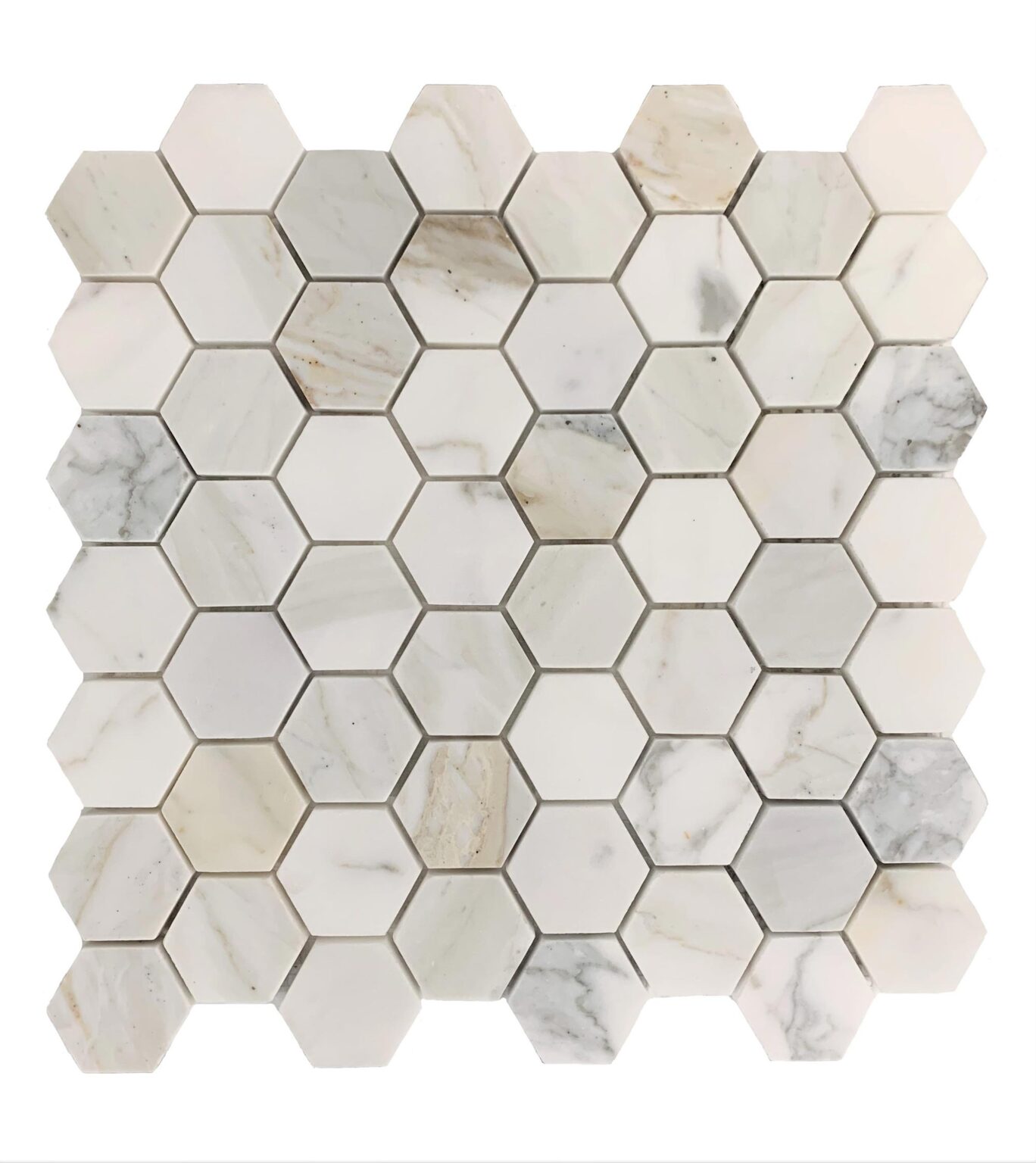 Calacatta Gold 2" Hex Polished - Rickert Tile